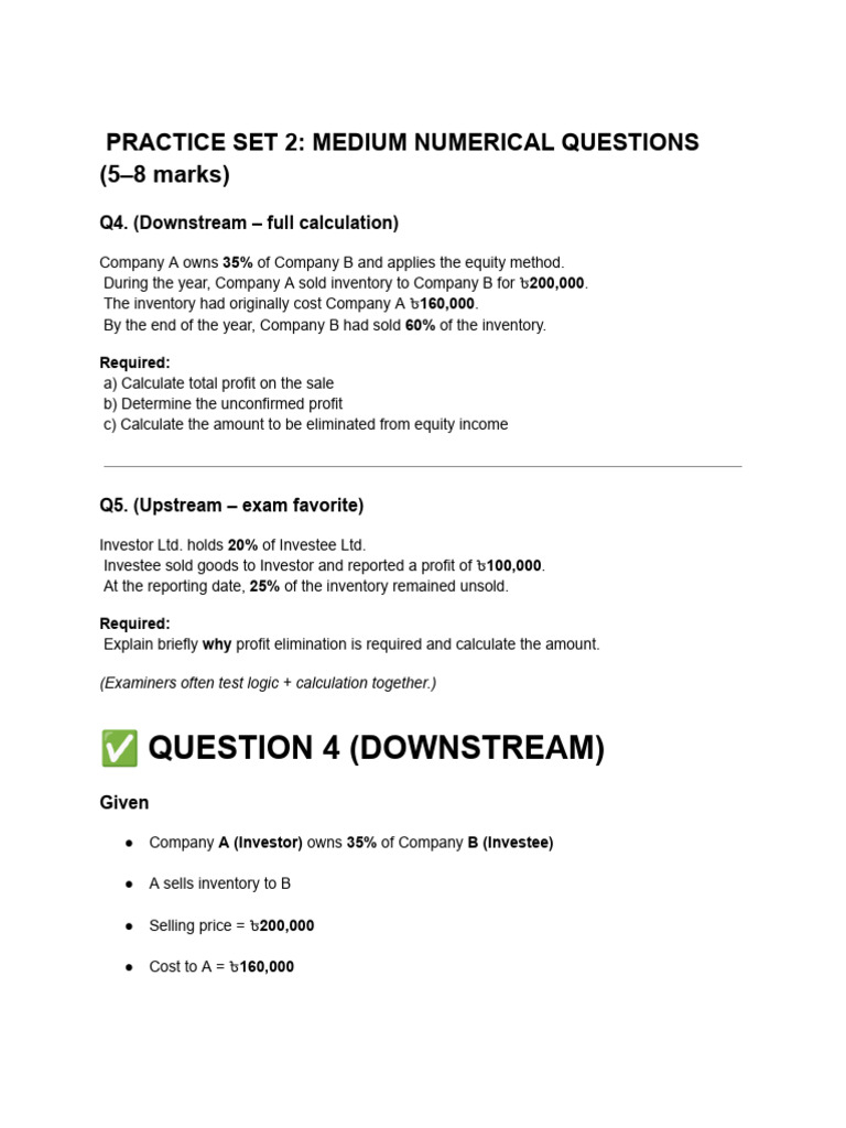 Equity Method Profit Elimination Guide | PDF | Investing | Equity (Finance)