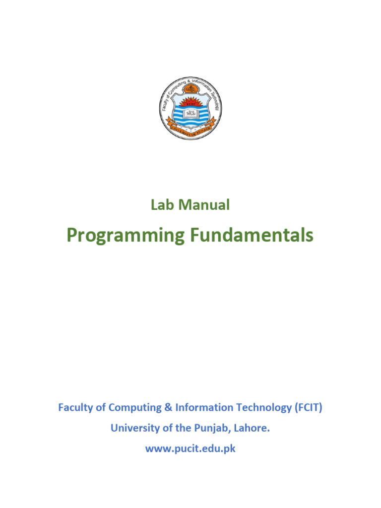 PF Lab Manual | PDF | Computer Programming | Arithmetic