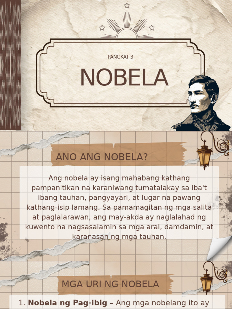 Pabalat NG Noli Me Tangere Slide Presentation in Brown Grid Old Paper ...