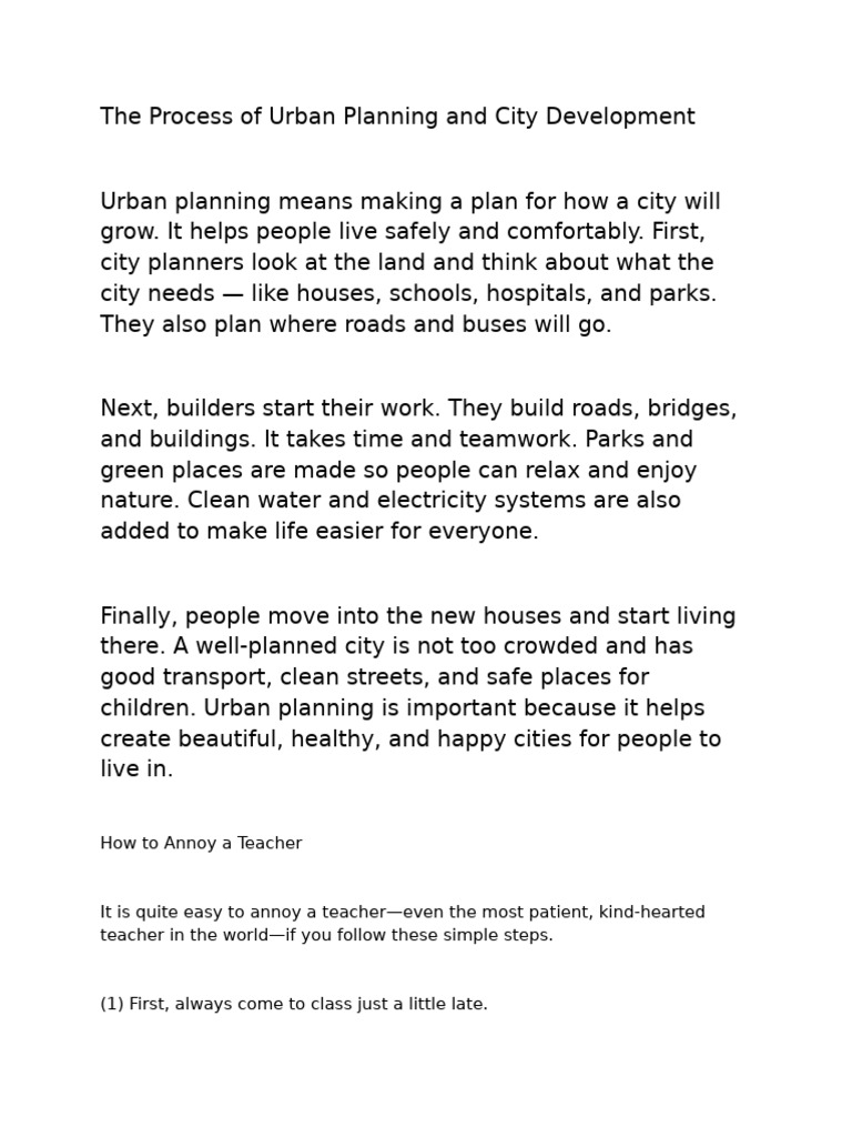 The Process of Urban Planning and City Development | PDF