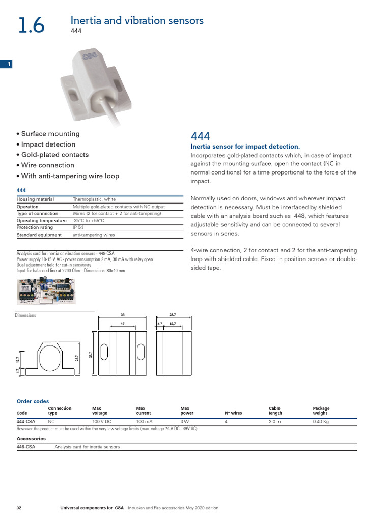 Inertia Sensor for Impact Detection | PDF | Power Supply | Electrical ...