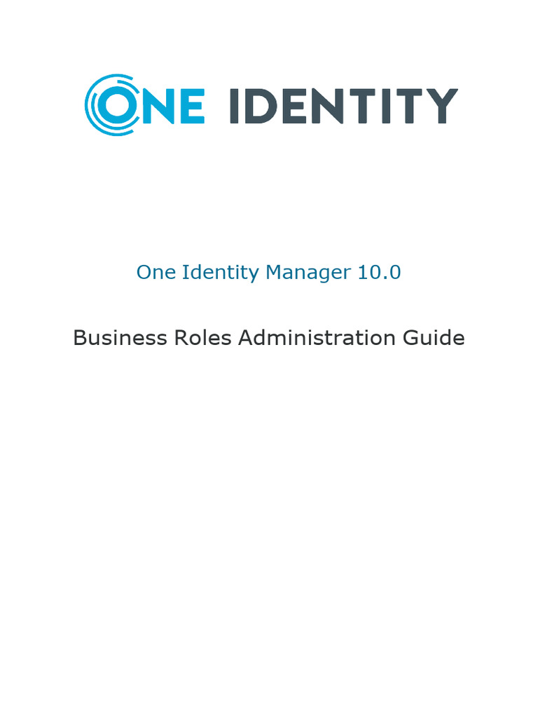 One Identity Manager Business Roles 10.0 | PDF | Hierarchy | Active ...