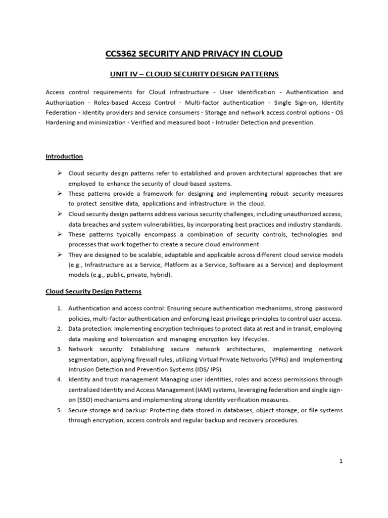 UNIT IV | PDF | Cloud Computing | Security