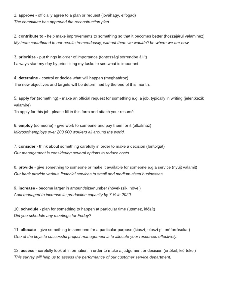 Essential Business Vocabulary Terms | PDF | Loans | Balance Sheet