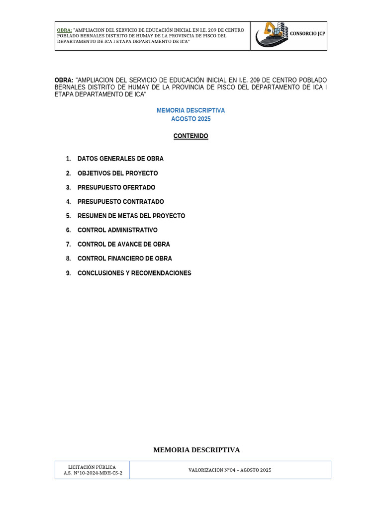 2.MEMORIA DESCRIPTIVA VALO N°4 | PDF