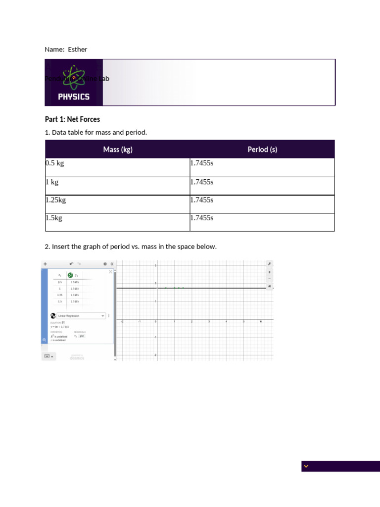Pendulum Lab: Mass vs. Length Effects | PDF