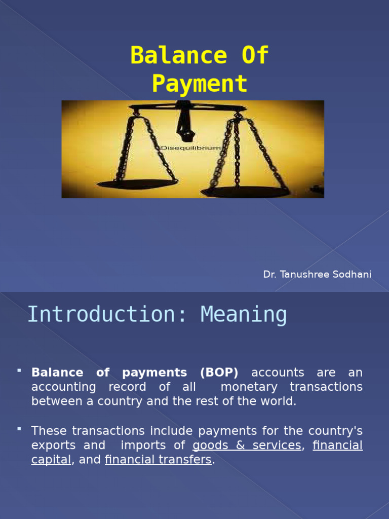 Understanding Balance of Payments (BOP) | PDF | Balance Of Payments ...