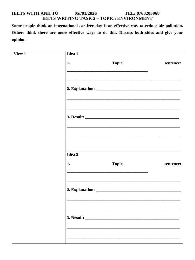 Writing Task 2 - Environment - 05-01-26 (1) | PDF