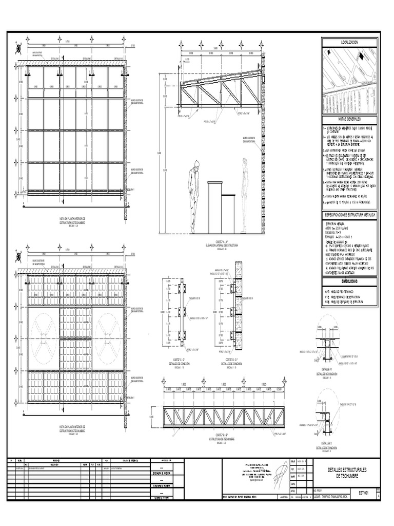 Detalles Estructurales de Techumbre | PDF | Ingeniero civil