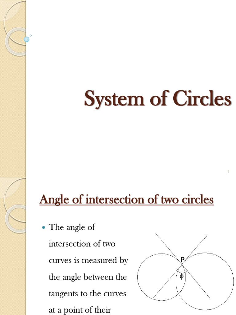 Topic 4_System of Circles | PDF | Circle | Tangent