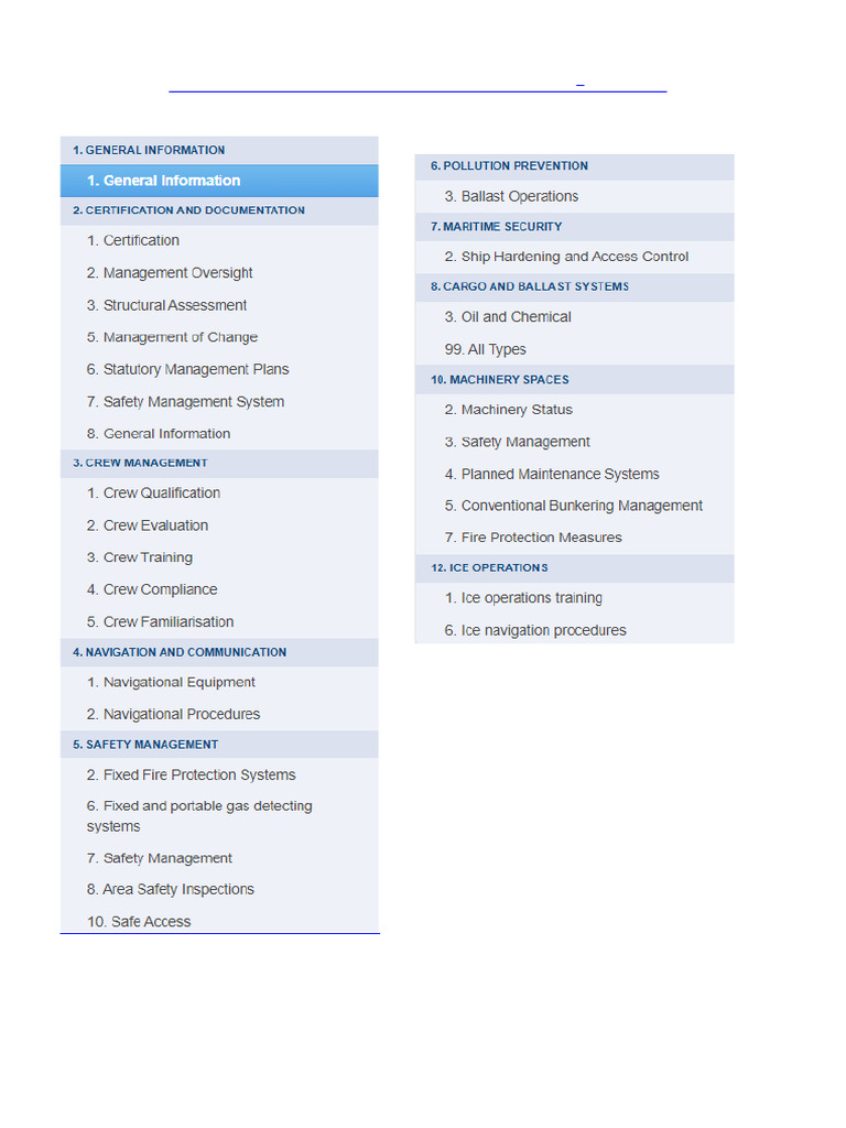 Pre-Inspection Questionnaire for Oil Tankers | PDF | Oil Tanker | Audit