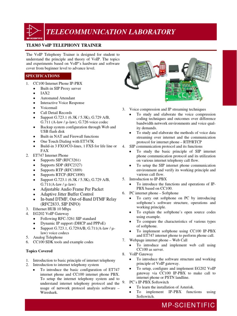 Voip Telephony Trainer | PDF | Voice Over Ip | Session Initiation Protocol
