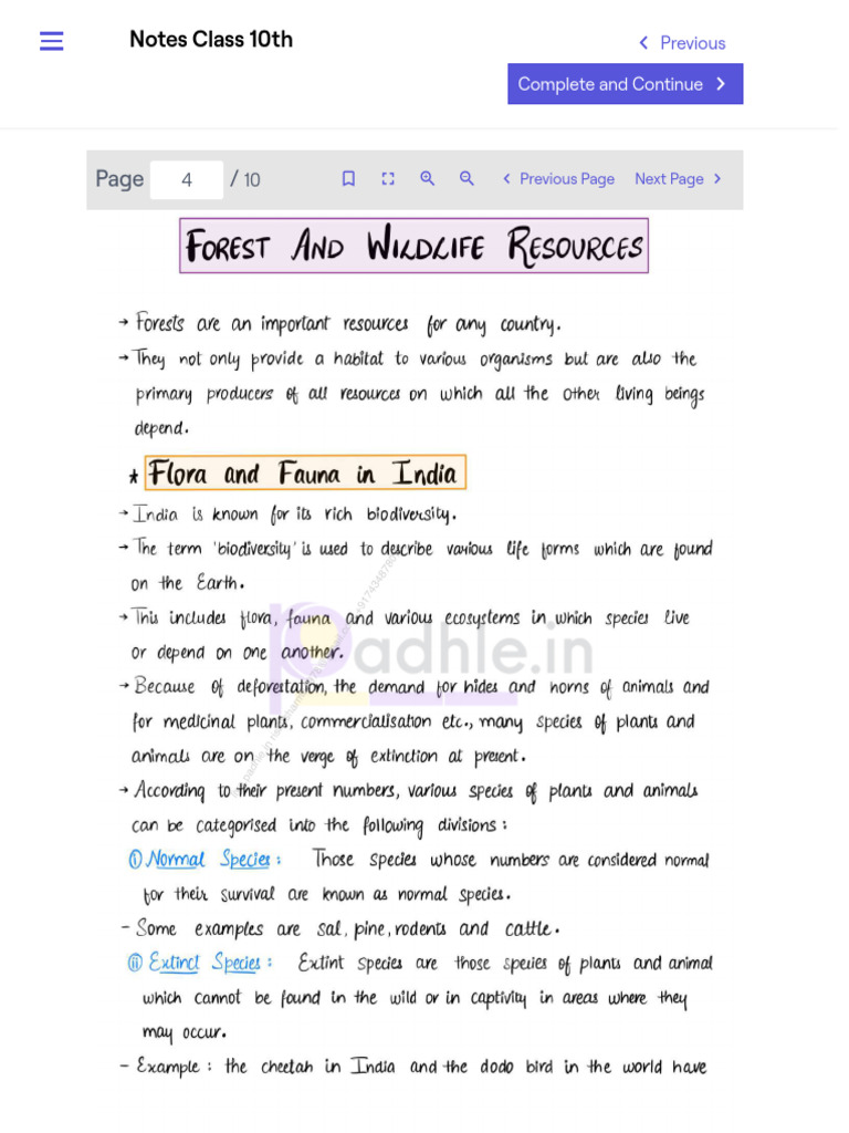 Notes Class 10th - Course | PDF