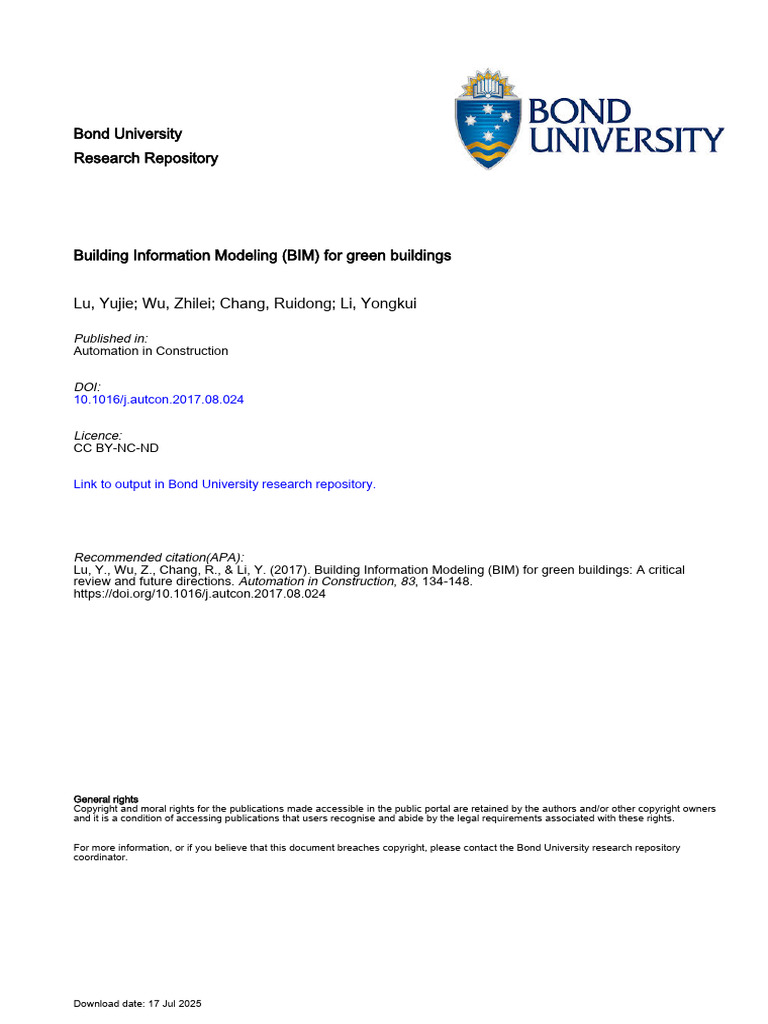 Building Information Modeling BIM for Green Buildings a Critical Review and Future Directions ...