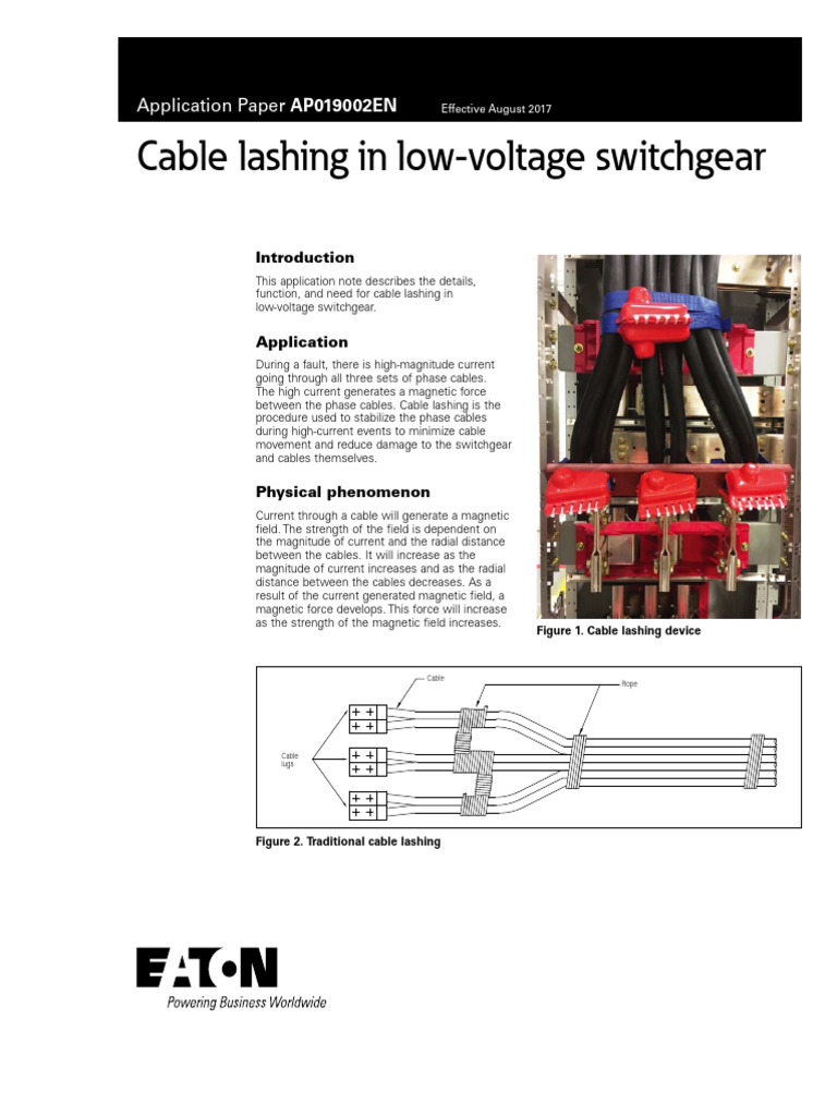 Cable Lashing in Low-Voltage Switchgear | PDF | Electrical Engineering ...