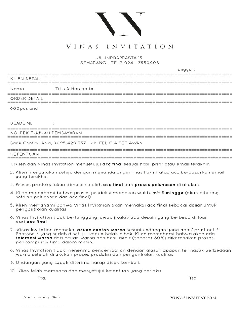 03.Titis & Hanindito Undangan Reguler Desain Final | PDF