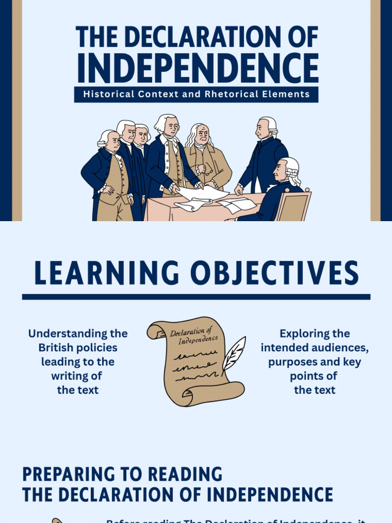 Declaration of Independence Informational Presentation | PDF