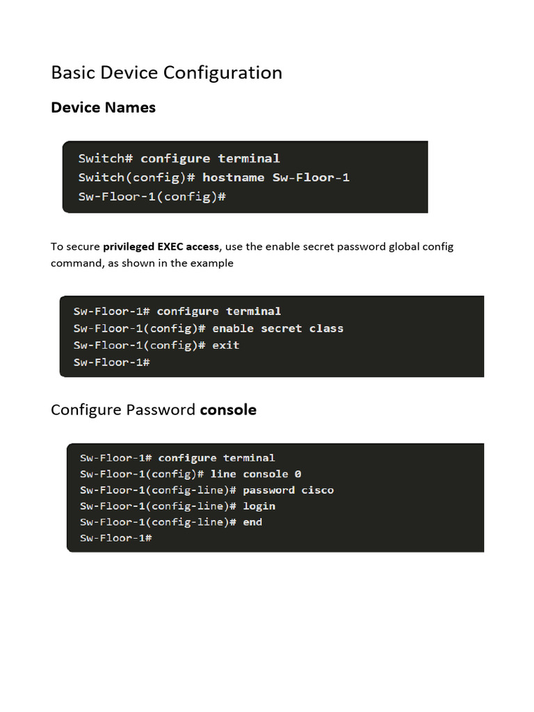Device Configuration: Password Security Guide | PDF