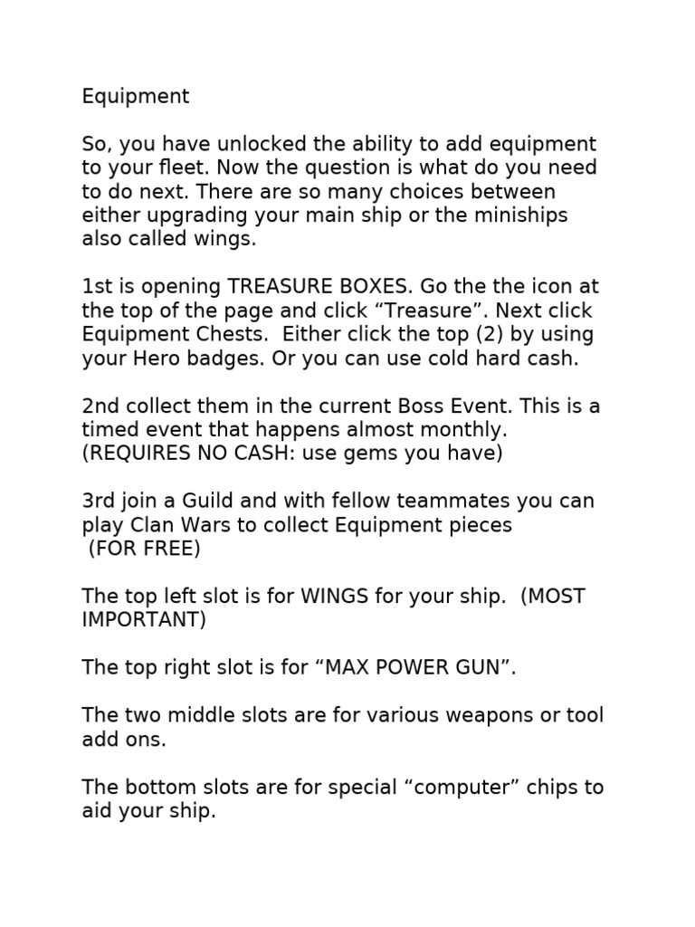 Essential Equipment Guide for Fleet Upgrades | PDF