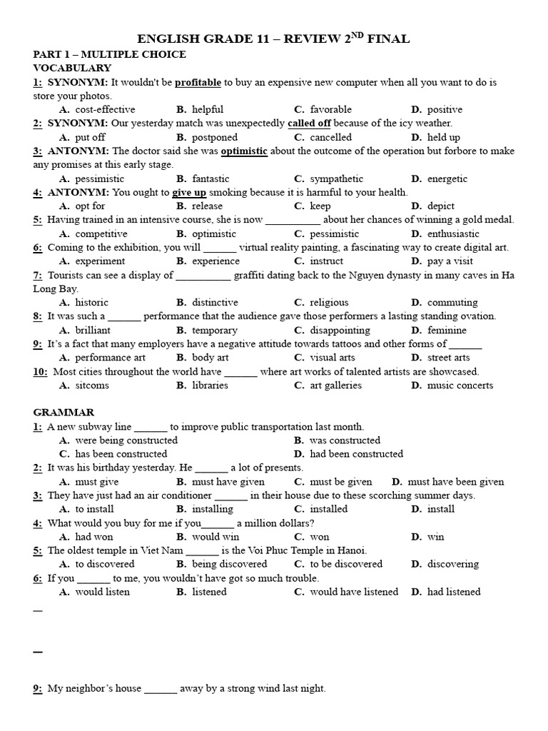Grade 11 English Final Review Guide | PDF | Paintings | The Arts