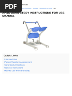 Arjo Sara Flex User Instructions Manual | PDF | Caregiver | Wheelchair