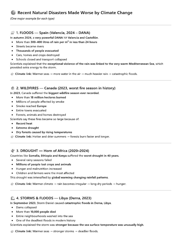 Weather Disasters Around The World | PDF