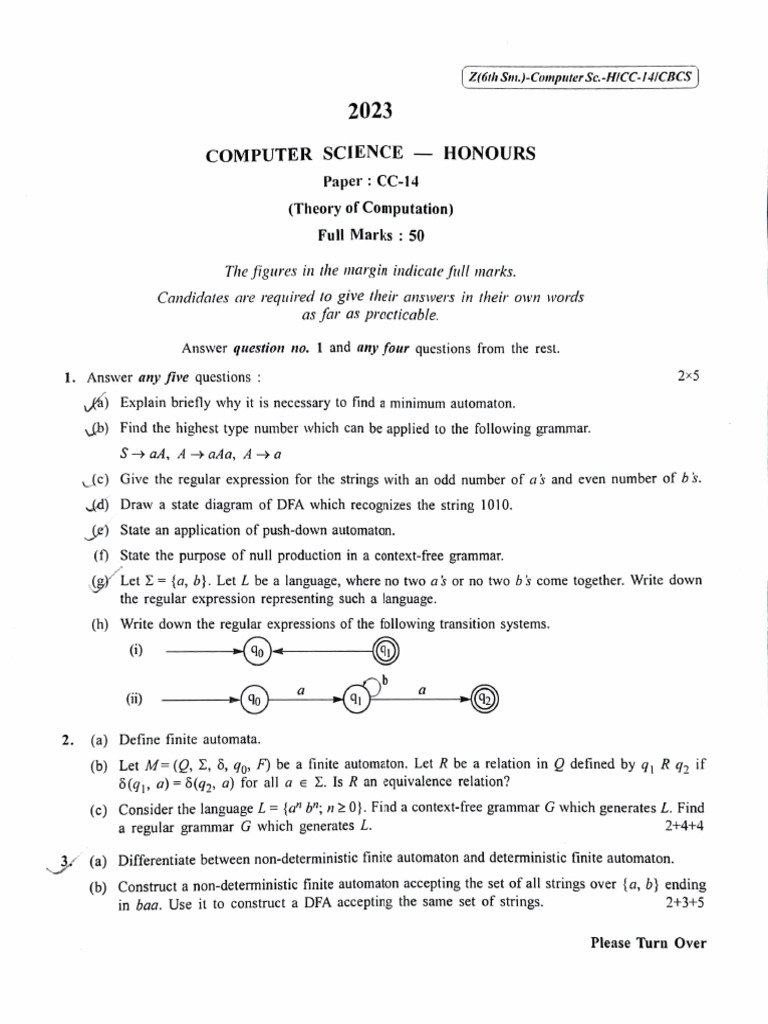 Automata 2023 | PDF | Automata Theory | Theory Of Computation