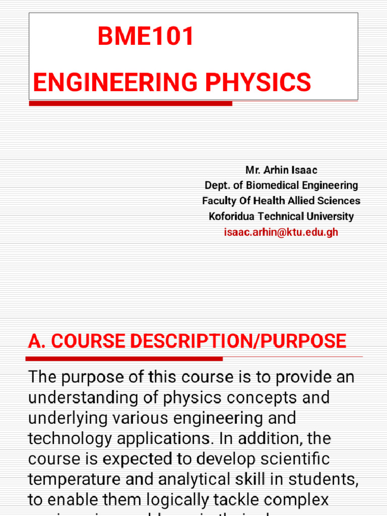 Lecture 1 - Engineering Physics - Phoenix | PDF