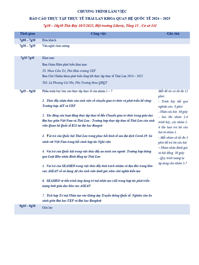 Agenda-Tttt TL 2025 | PDF