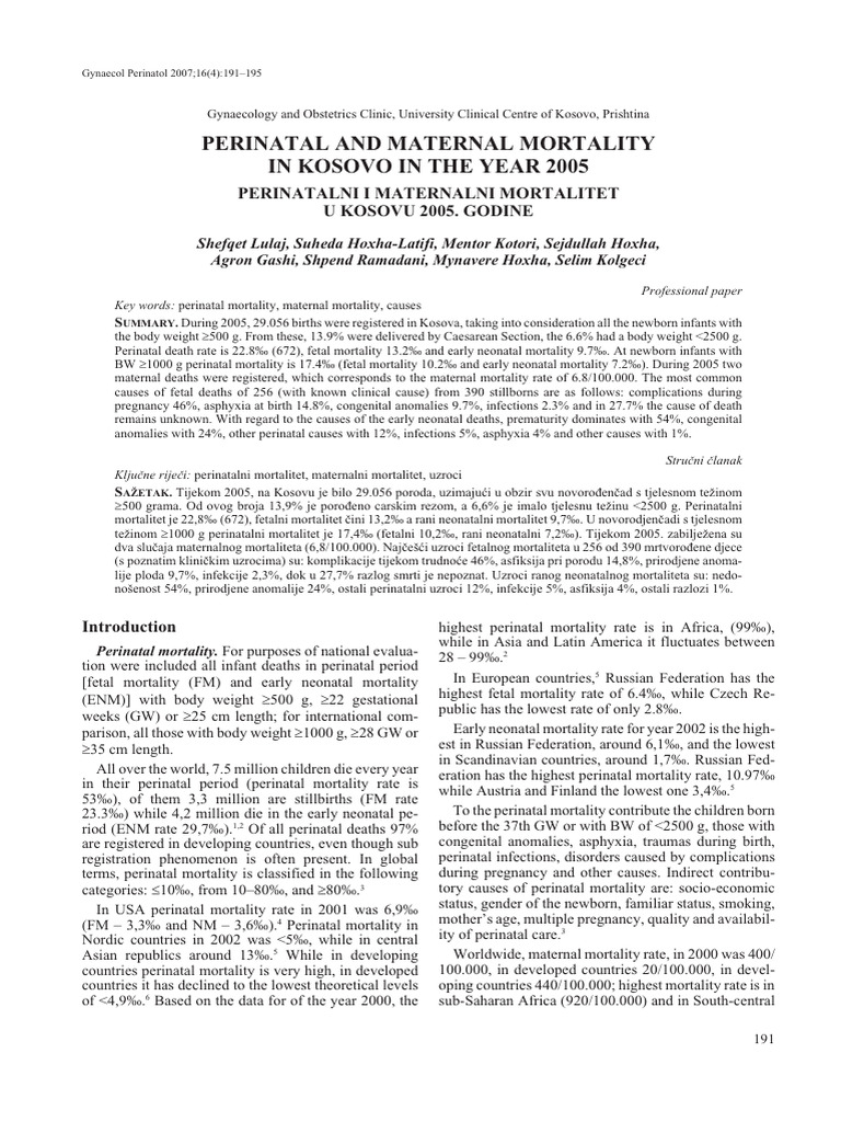 Lulaj et al | PDF | Childbirth | Clinical Medicine