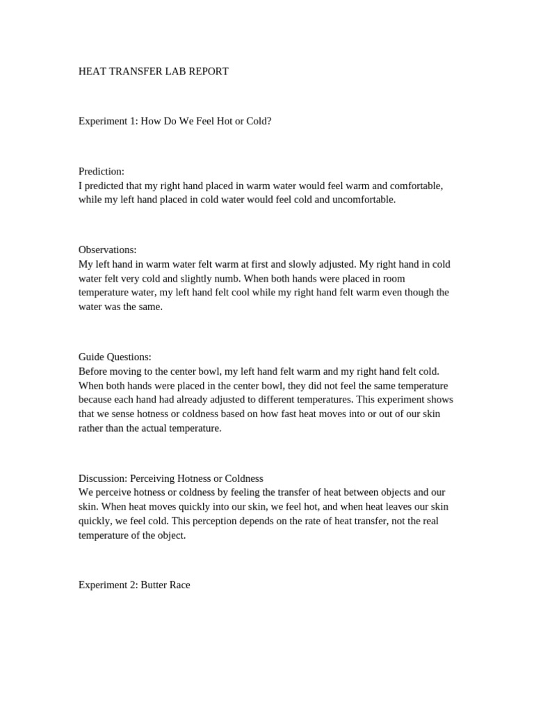 Heat Transfer Lab Report Editable-2 | PDF