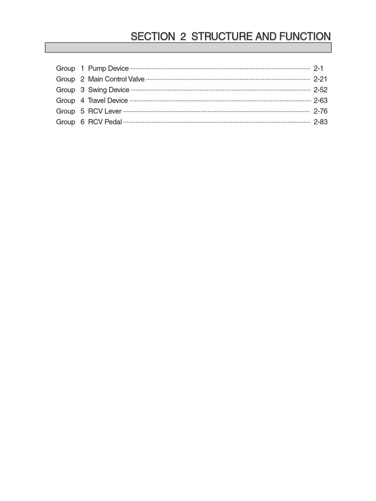 Hyundai Hx130a Lcr Structure and Function Manual | PDF | Pump | Lever