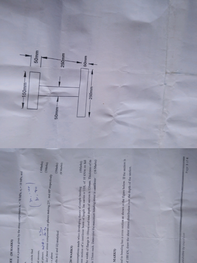 Strength of Materials 1 Exam | PDF