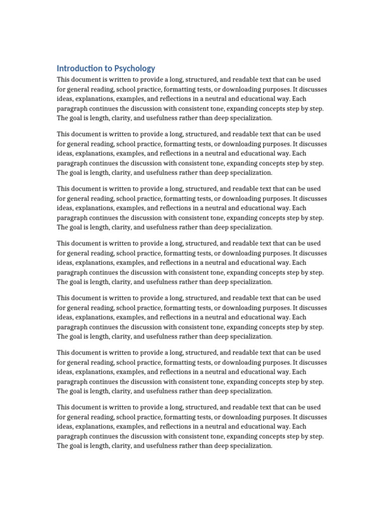 Document_3_Psychology | PDF | Paragraph | Psychology