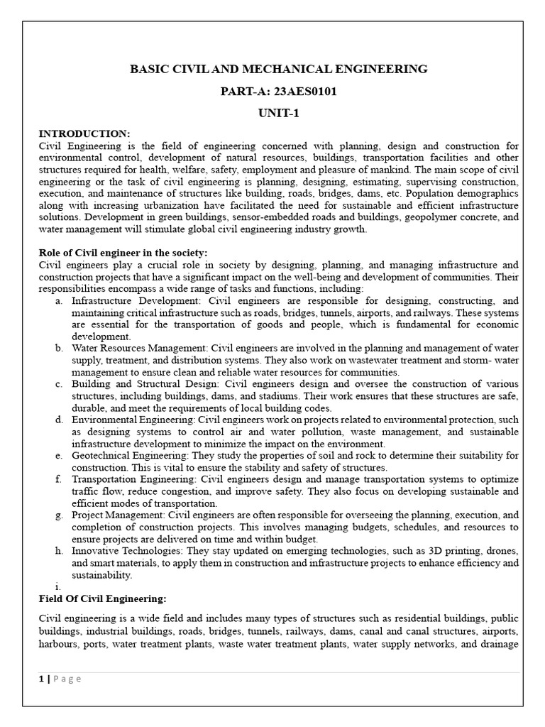 Civil Engineering Overview and Practices | PDF | Surveying | Concrete