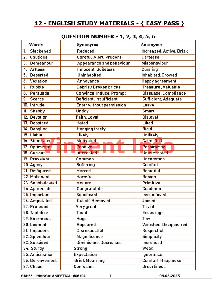 12 - ENGLISH - EASY PASS - 2025 - PDF_241223_203003 | PDF | Adverb | Verb