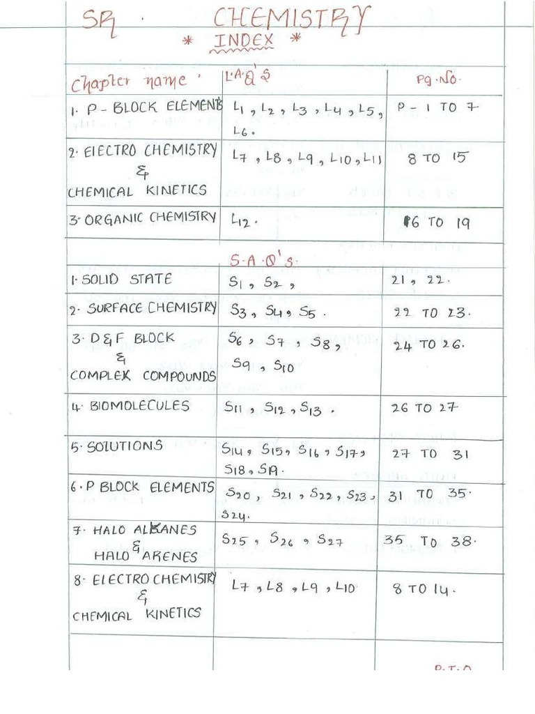 sr chemistry p block, electronic chemistry, organic chemistry | PDF