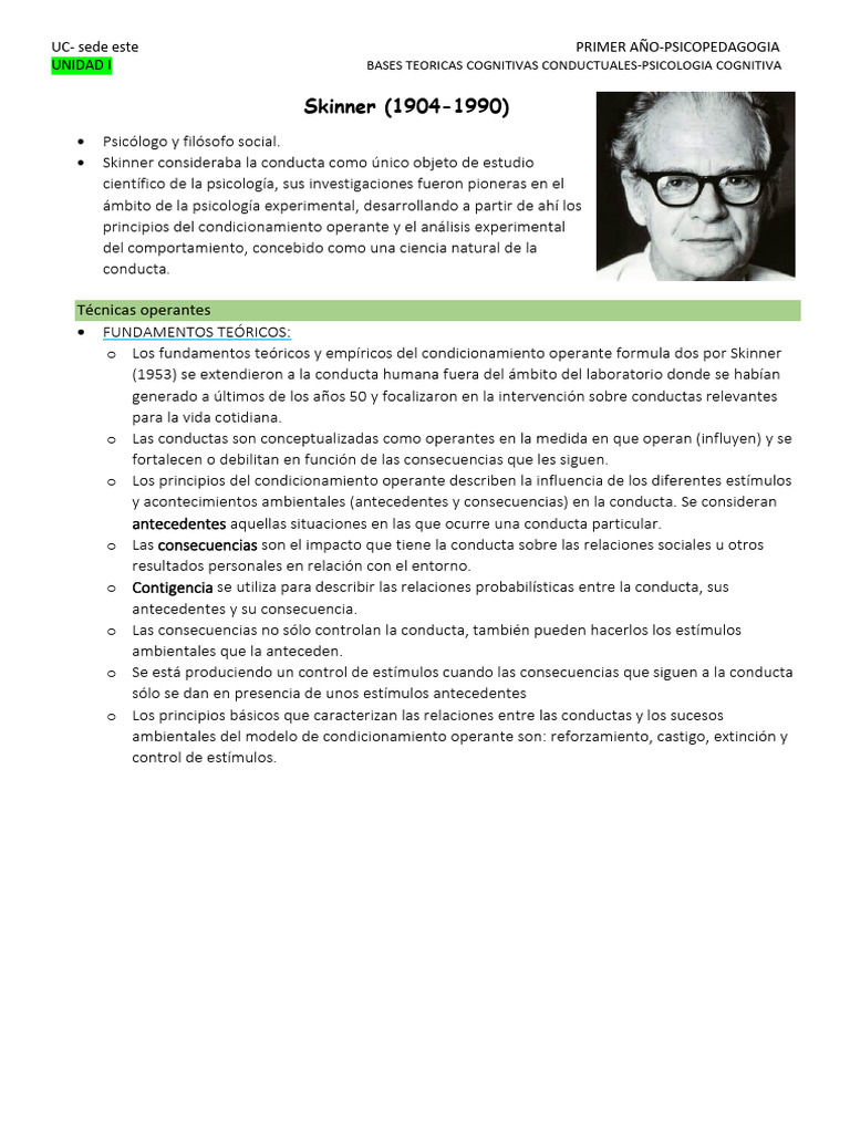 Skinner-Condicionamiento clasico y operante-1 | PDF | Reforzamiento ...