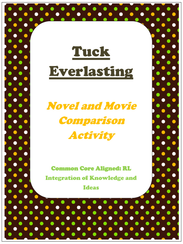 Tuck Everlasting: Novel vs. Movie Analysis | PDF