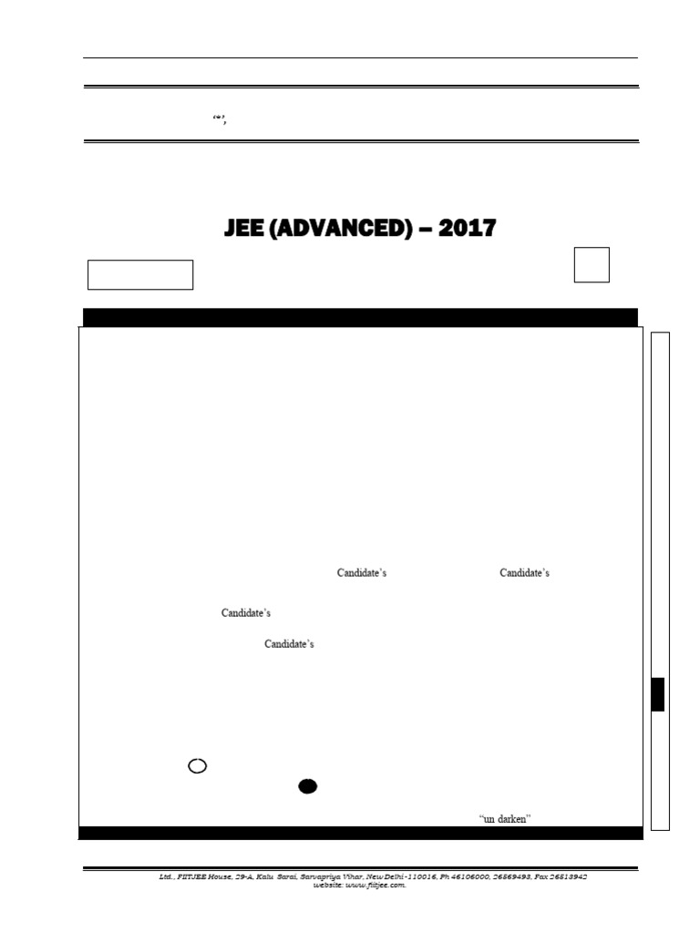 JEE Advanced 2017 Paper 2 | PDF | Chemical Reactions | Colloid