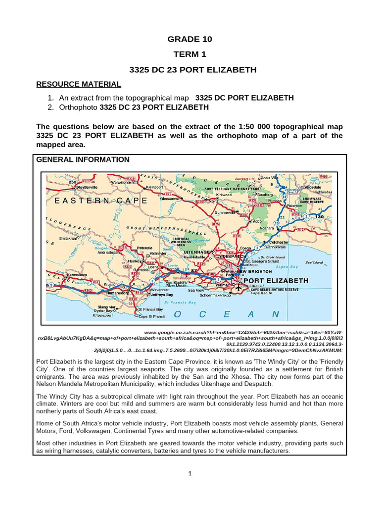 Geography Mapwork Resource PE QNS | PDF | Earth Sciences | Physical ...