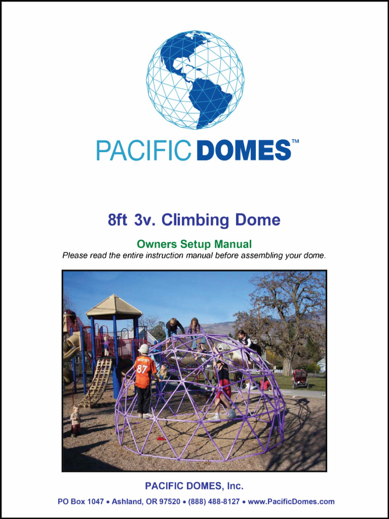 8ft Climbing Dome Assembly Manual | PDF | Screw | Nut (Hardware)