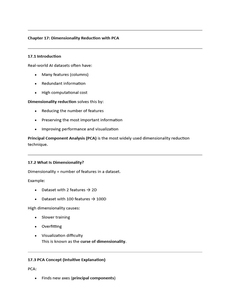 Intro to AI Part 17 | PDF | Principal Component Analysis | Algorithms