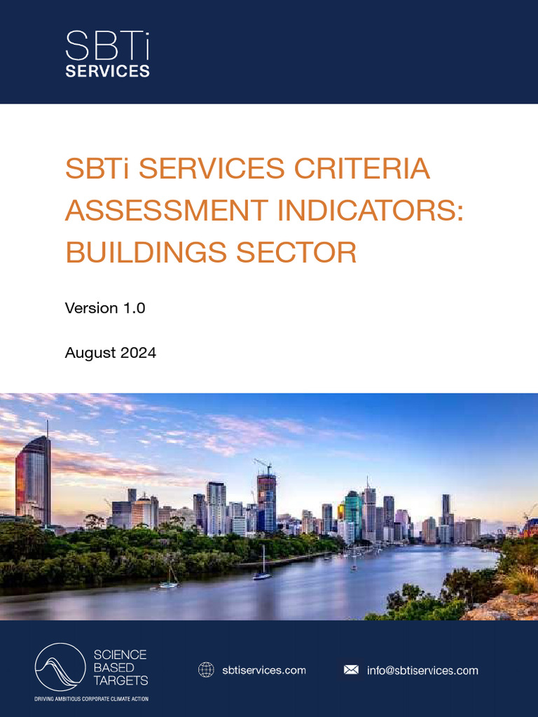 Buildings Criteria Assessment Indicators SBTi | PDF | Life Cycle ...