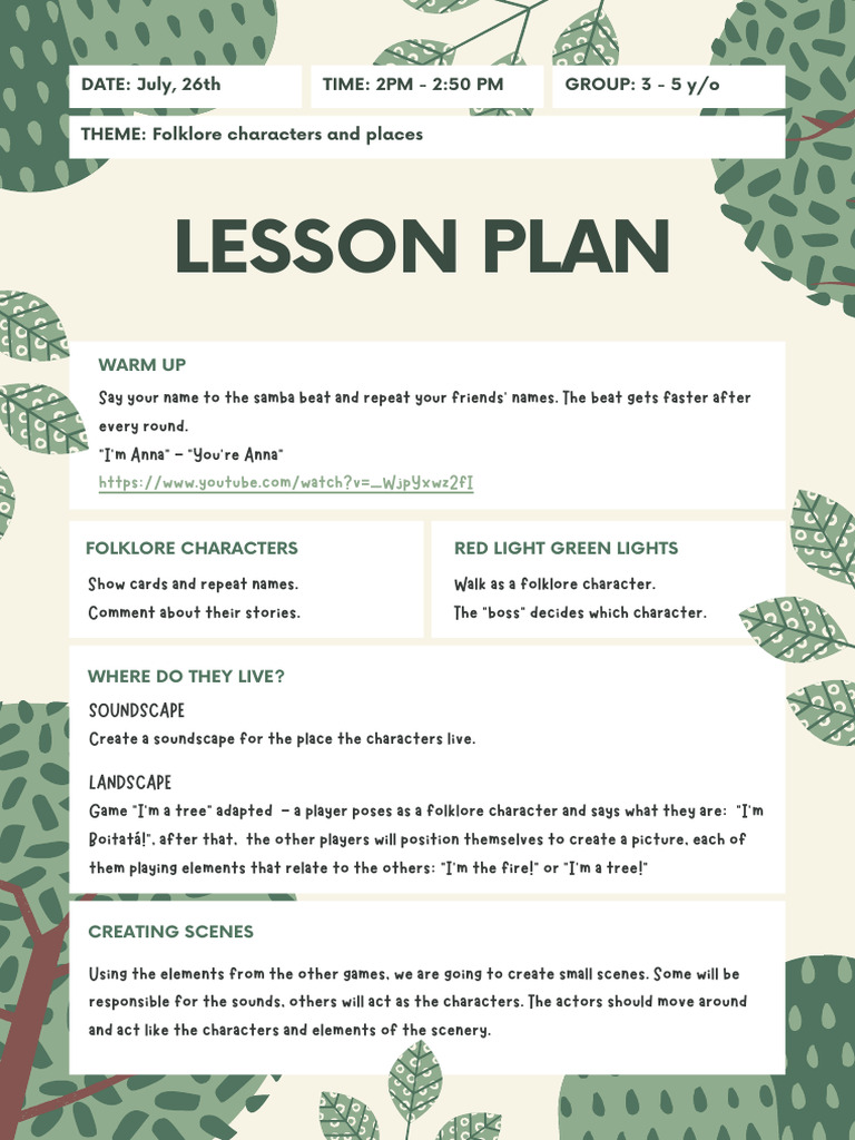 Lesson Plan - Folklore | PDF