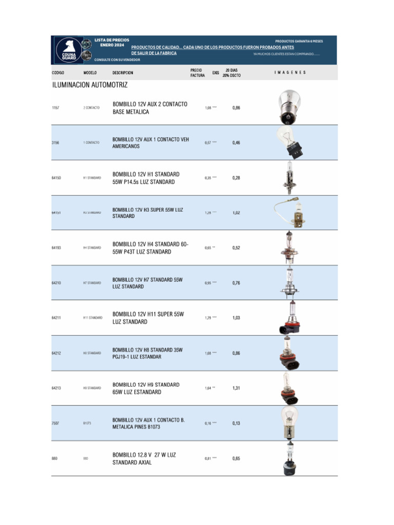 Catalogo de Ventas Enero 2024 - Zona Centro | PDF | Vehículo de motor ...