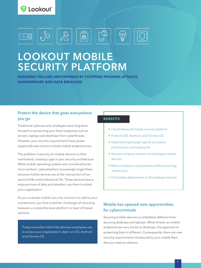 lookout-platform-brochure-mobile-security-platform-us | PDF | Security ...