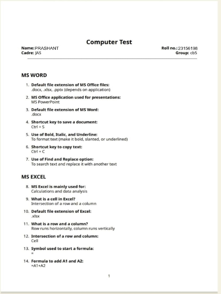 Prashant Cb5 | PDF | Microsoft Excel | Software