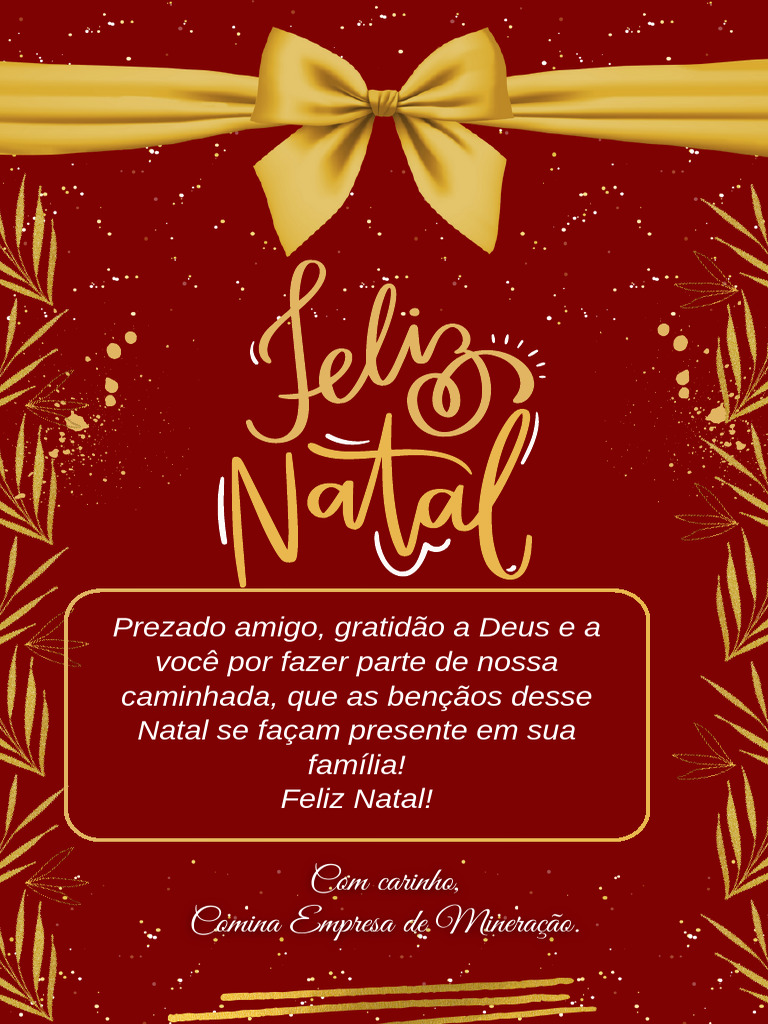 Mensagem de Natal da Comina Mineração | PDF