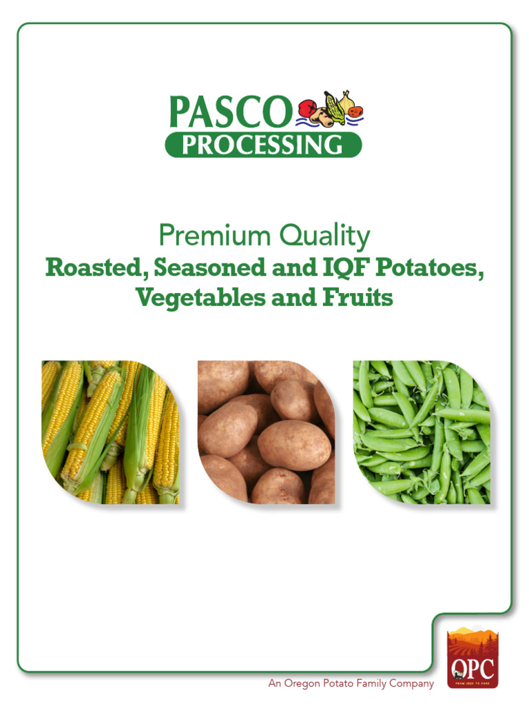 Pasco Processing Sheet VFINAL 9-16-22 | PDF | Fruit | Vegetables